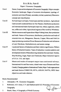 B.A. 2nd Year Geography Syllabus 2021 PDF Download | BA Second Year