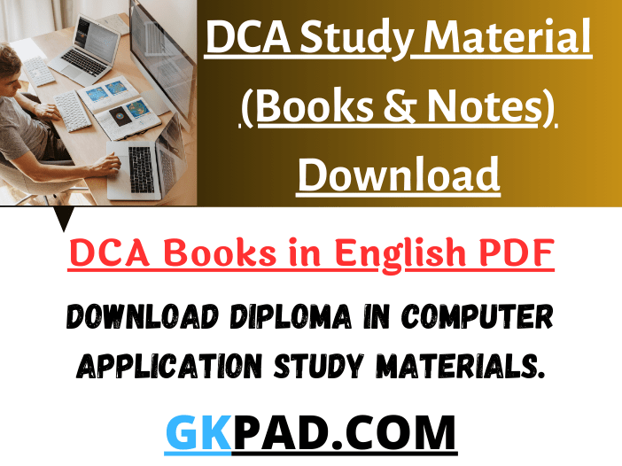 DCA Notes in English 2024 PDF (First & Second Semester Books)