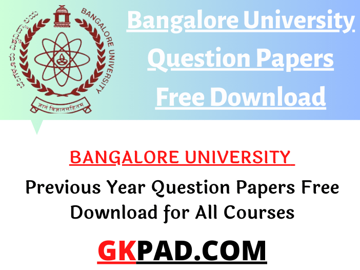 Bangalore University Question Paper 2025 PDF (Free Download)