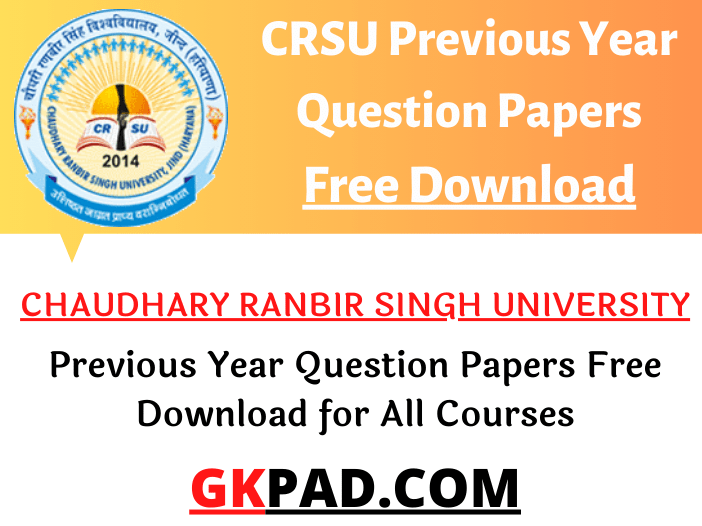 CRSU Question Paper 2025 PDF (Previous Year Exam Papers)