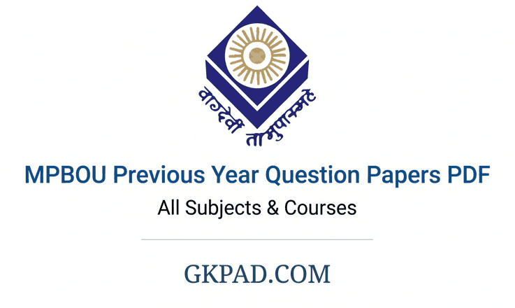 MPBOU Previous Year Question Papers 2026 PDF (Bhoj University)